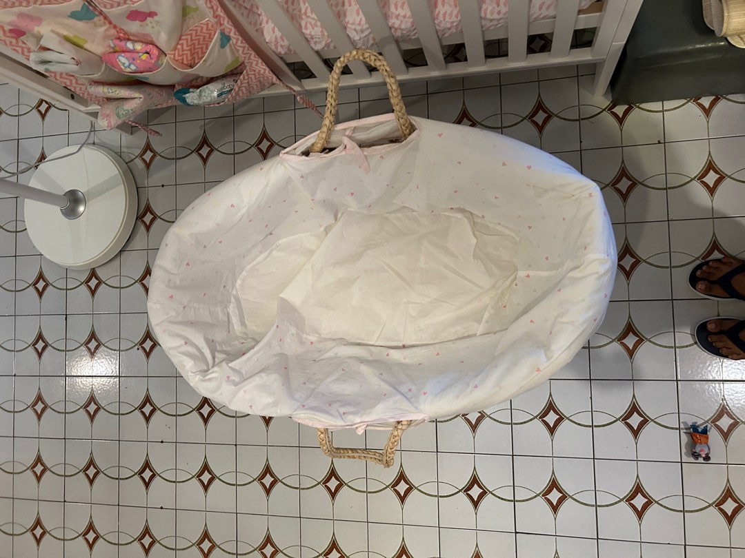 Moses basket with rocker stand | mother care, Babies & Kids, Baby ...