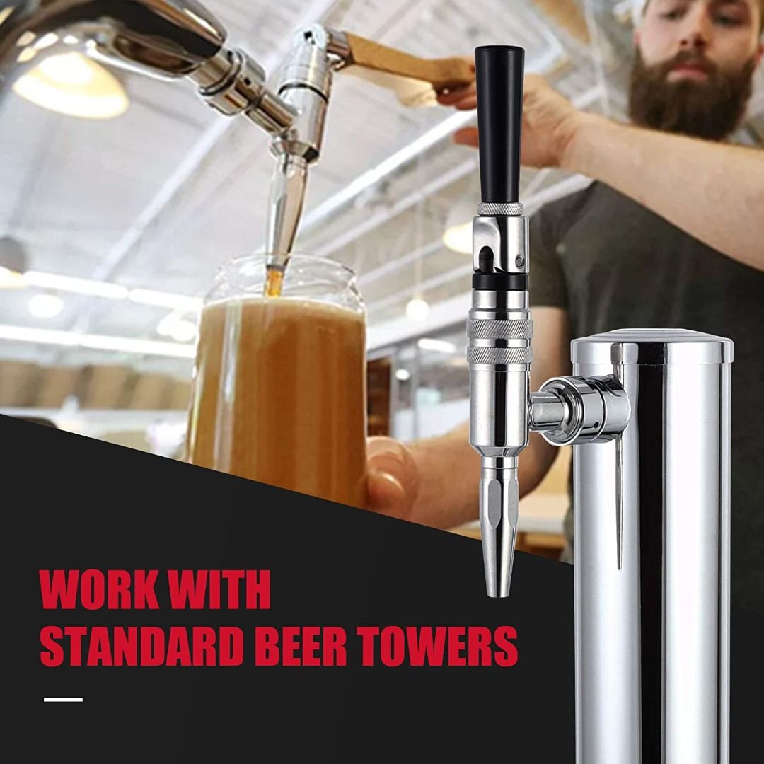 MRbrew Stout Beer Coffee Faucet, 304 Grade Stainless Steel Nitrogen Keg ...