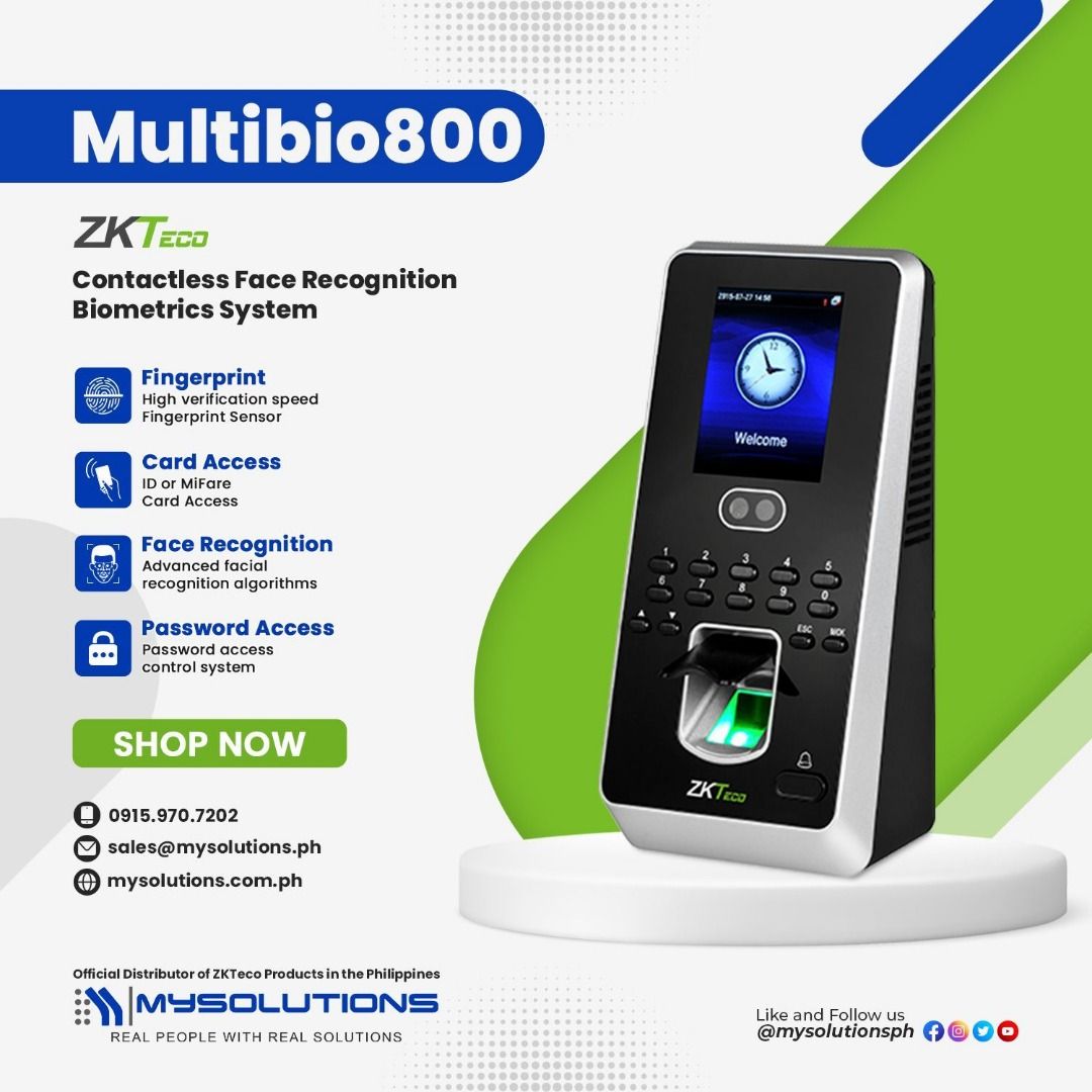 MULTIBIO800 CONTACTLESSFACE RECOGNITION BIOMETRICS SYSTEM, Computers ...