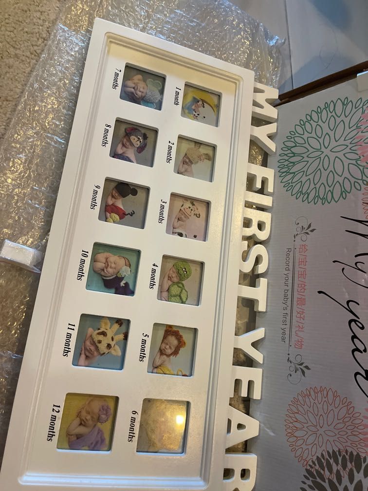 My First Year Photo Frame, Babies & Kids, Baby Nursery & Kids Furniture ...