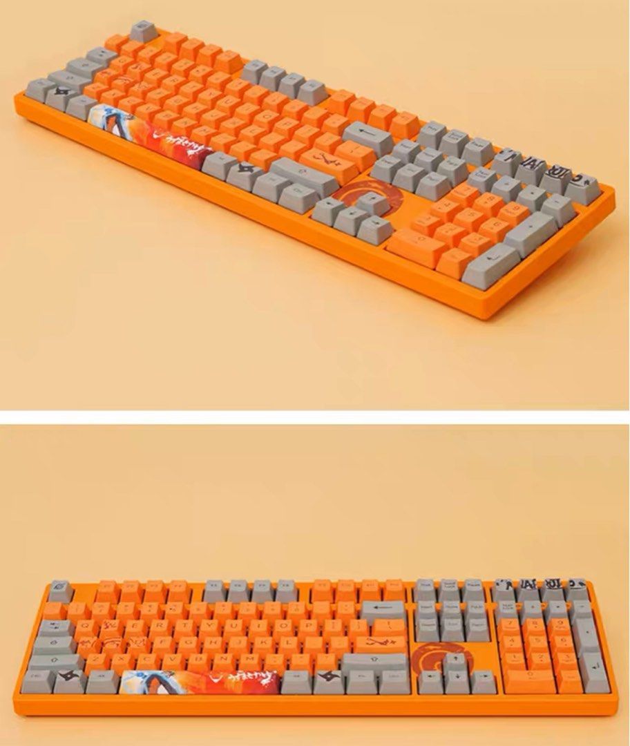 NARUTO SASUKE X AKKO KEYBOARD PINK PC / LAPTOP WIRED USB TYPE C ...