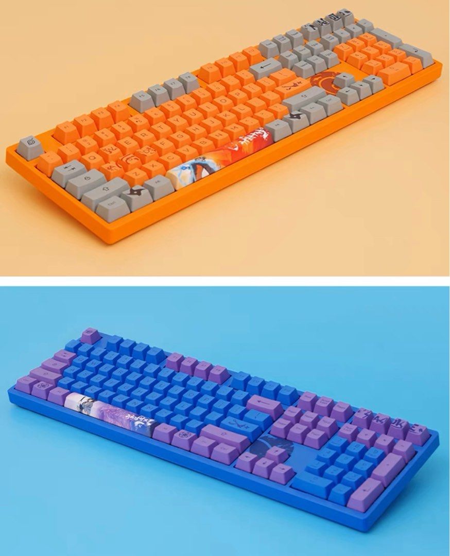 NARUTO SASUKE X AKKO KEYBOARD PINK PC / LAPTOP WIRED USB TYPE C ...