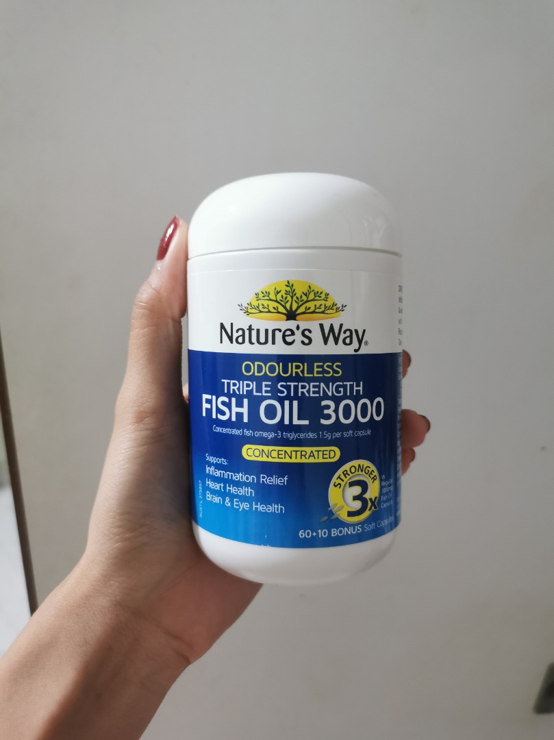 Nature's Way Odourless Triple Strength 3000mg, Health & Nutrition ...