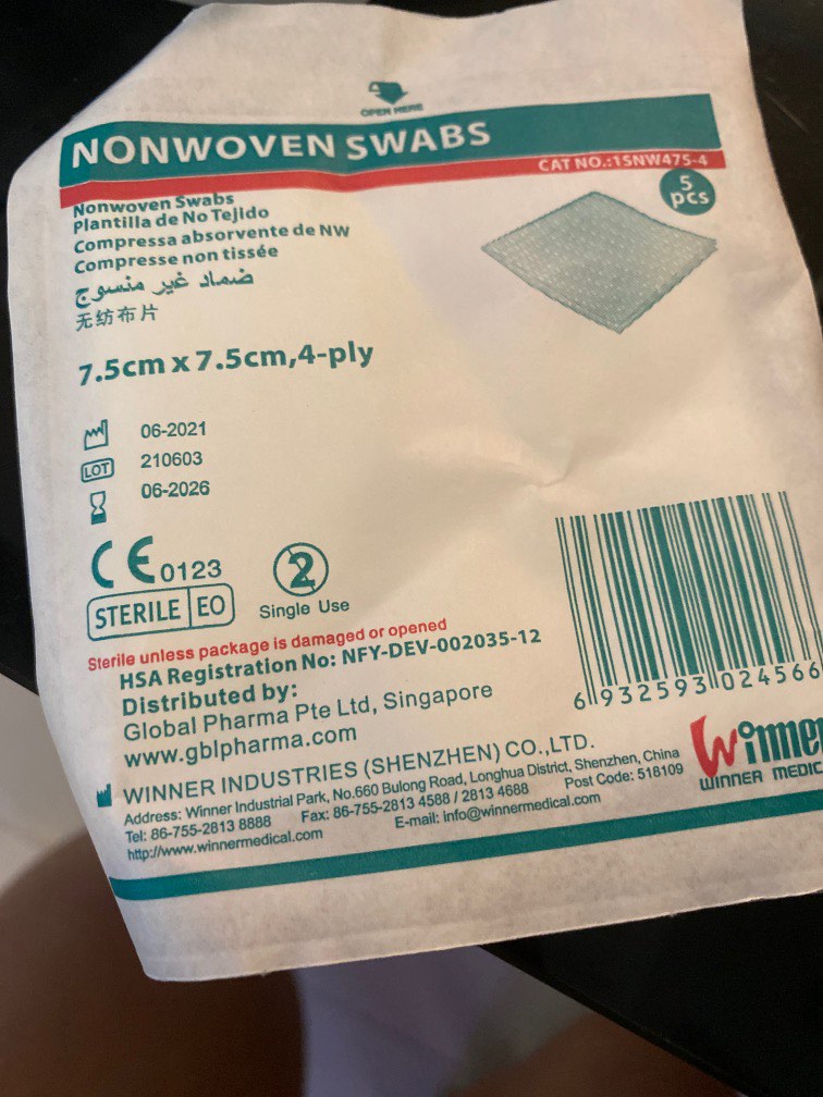 Nonwoven Swab Health And Nutrition Medical Supplies And Tools On Carousell