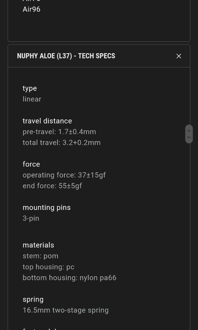 Nuphy Aloe Switches (Gateron), Computers & Tech, Parts & Accessories ...