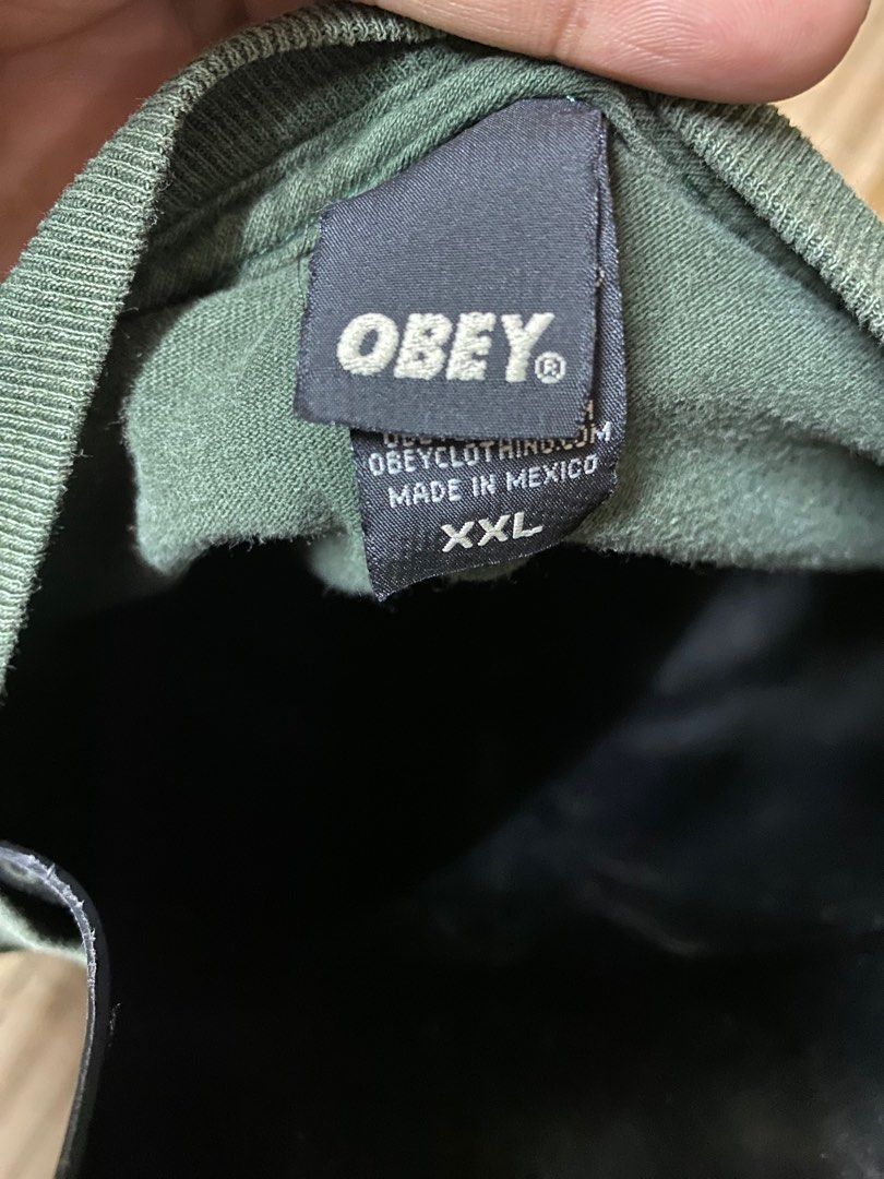 Obey Green XXL, Men's Fashion, Tops & Sets, Tshirts & Polo Shirts on Carousell