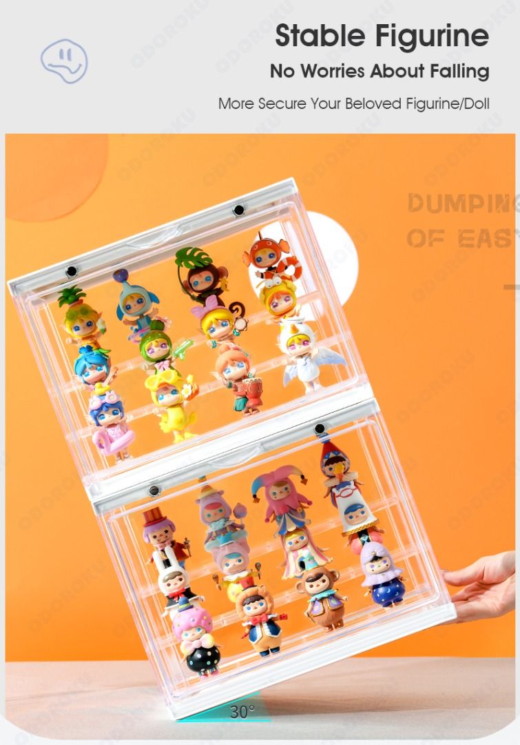 ODOROKU Popmart Display Case with Magnetic Door and Removable Shelves ...