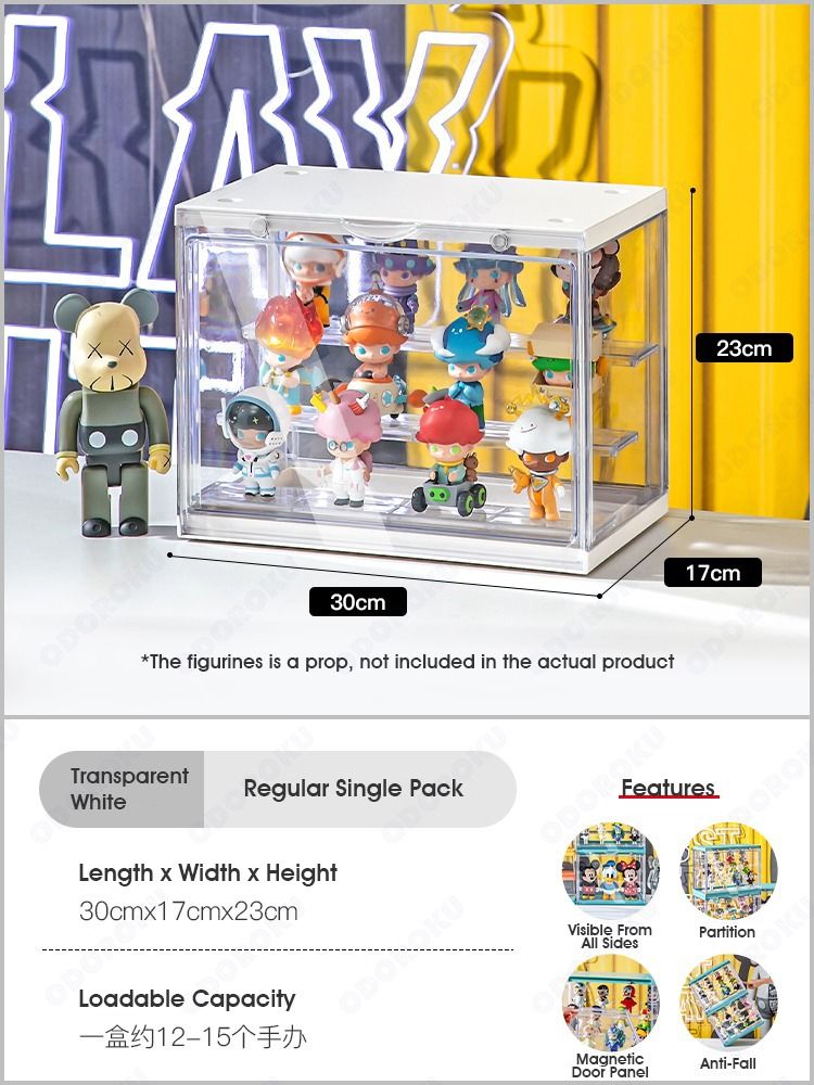 ODOROKU Popmart Display Case with Magnetic Door and Removable Shelves ...