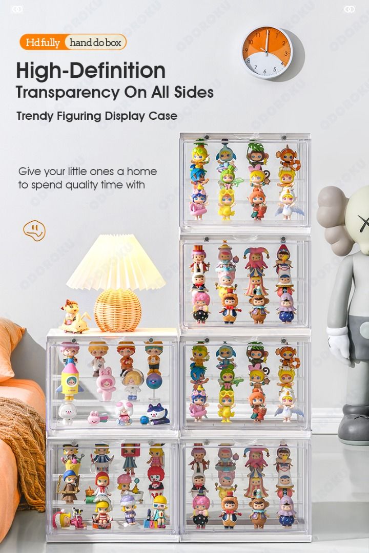 ODOROKU Popmart Display Case with Magnetic Door and Removable Shelves ...