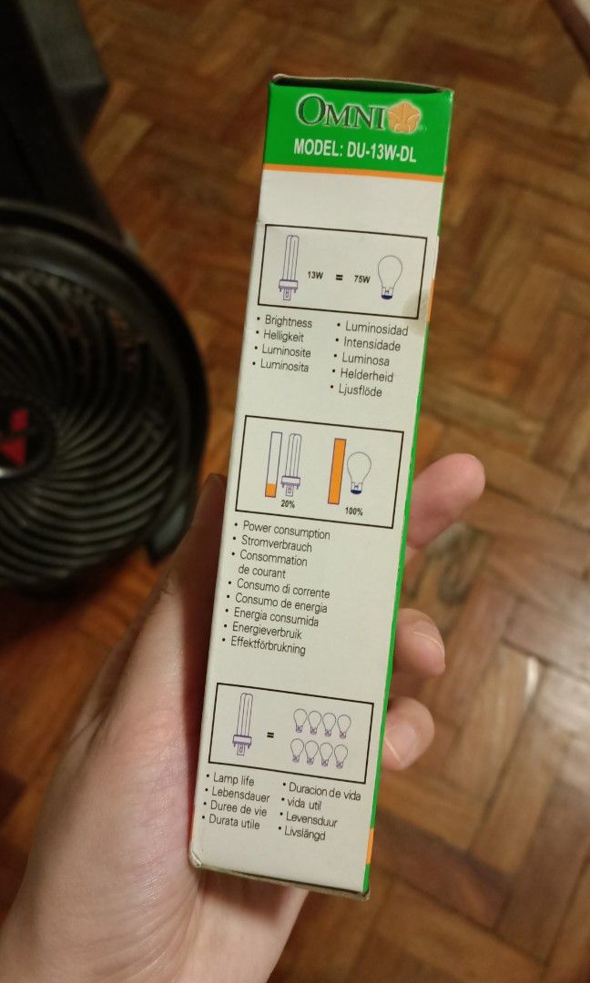 Omni Pinlight bulb 13W G24 Daylight, Furniture & Home Living, Lighting ...