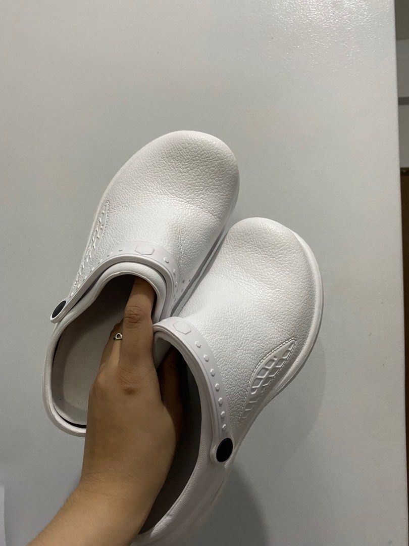 OR / DR SHOES - WHITE RUBBER CLOGS on Carousell