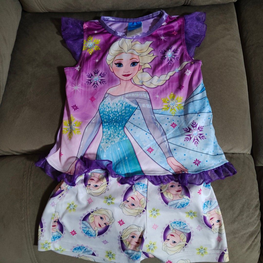 Original Disney Elsa top and shorts - Terno on Carousell