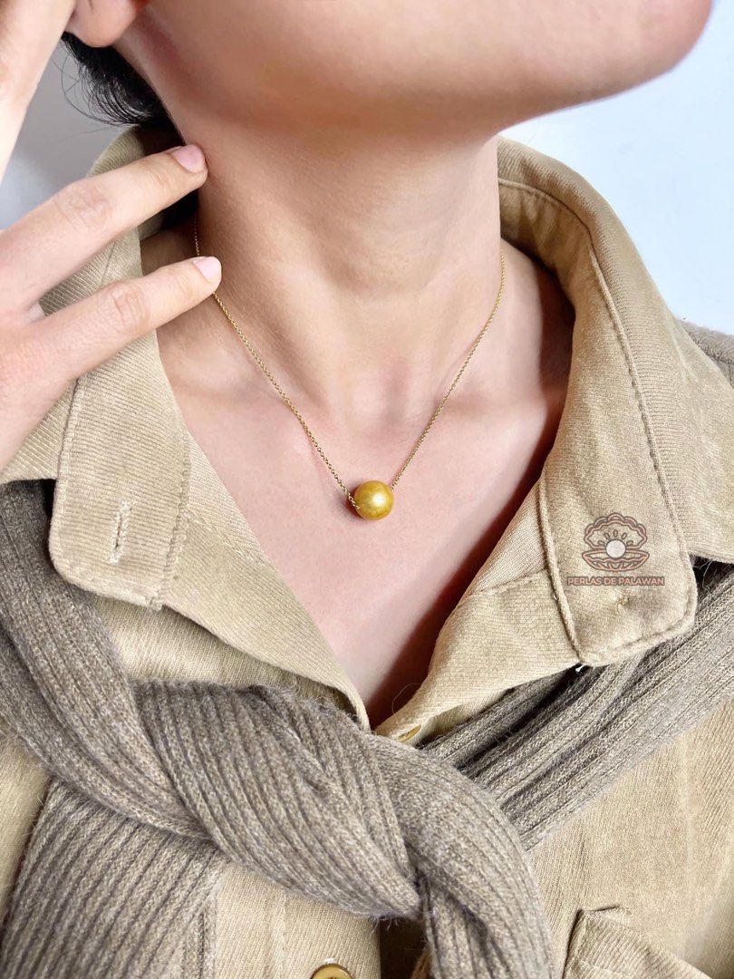 Original White Freshwater Pearl Floating Necklace - AMOR by Perlas de ...