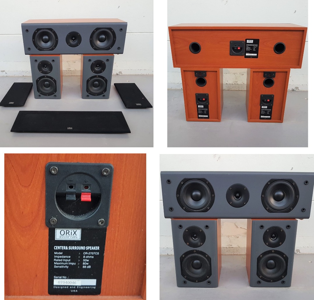 ORIX Sound Labs Speaker System, Set of 3 Speakers, Model OR-2707CS ...