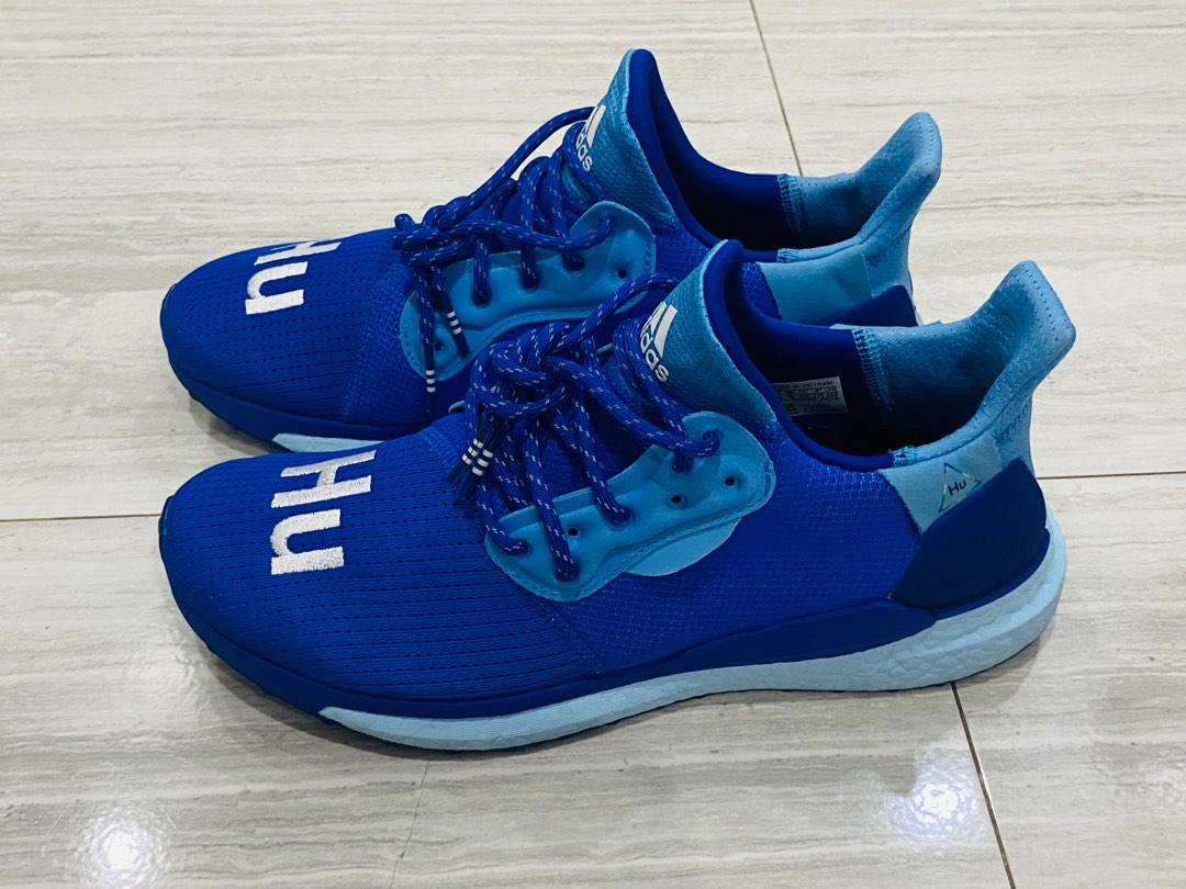 Pharell x Adidas Solar Hu - Blue on Carousell