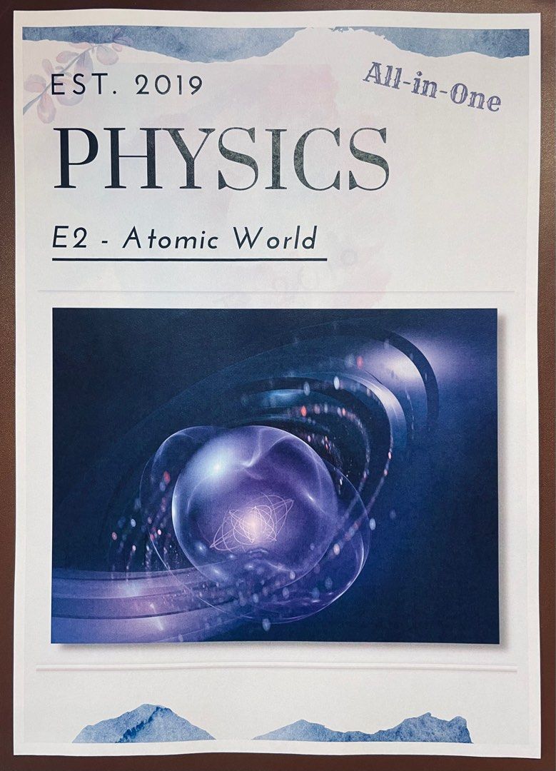 Dse Physics 5** notes 自製 E2 Atomic World 奪星筆記 #dse #phy #phynotes, 興趣及 ...