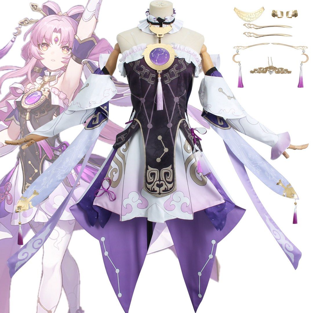 [PO] Fu Xuan Honkai Star Rail Cosplay HSR Fuxuan Costume Wig Shoes ...