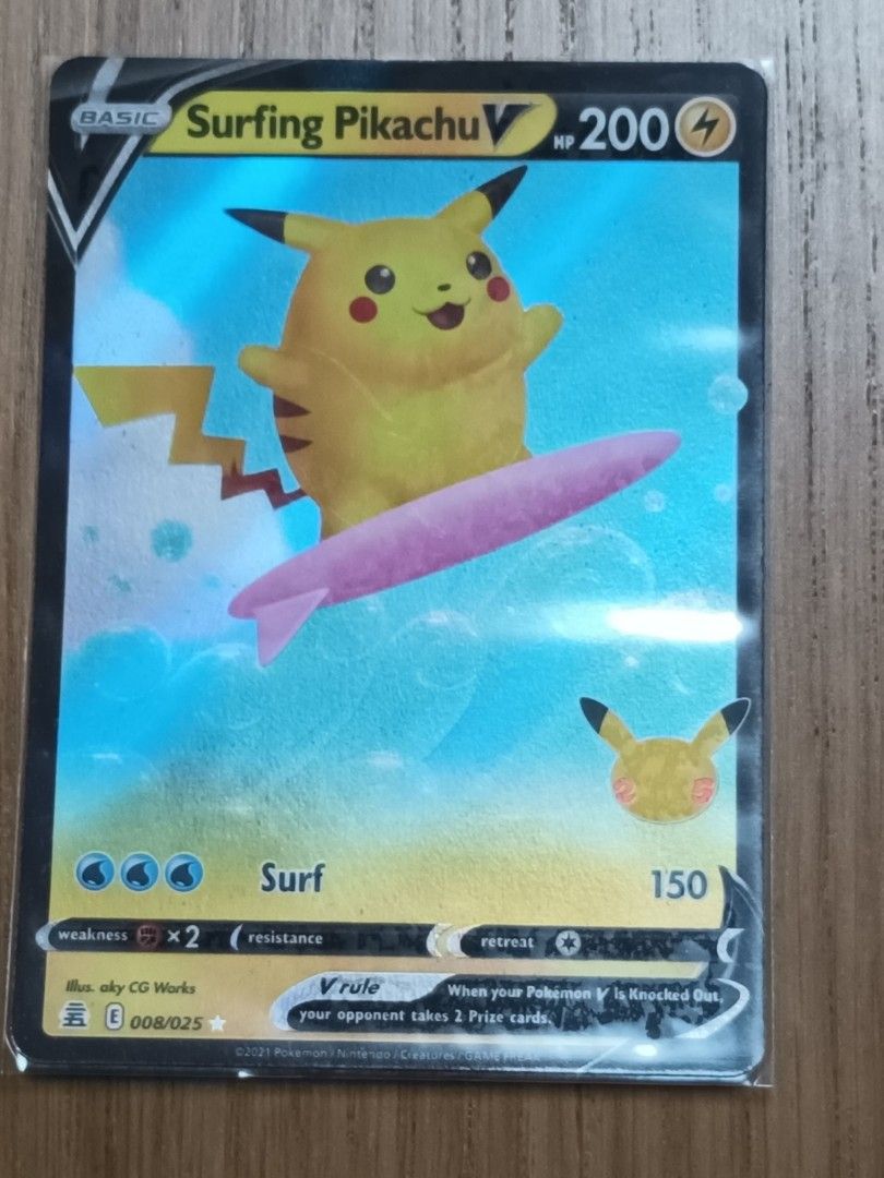Pokemon 25th Anniversary Singles (Surfing Pikachu VMAX, Surfing Pikachu ...