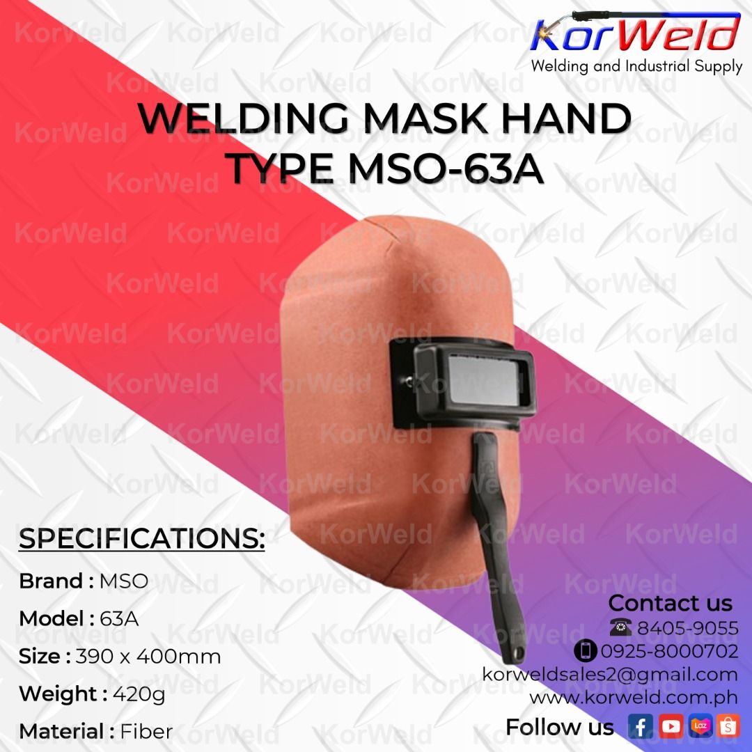 PPE Welding Mask - Welding Mask Hand (MSO-63A & 56A), Welding Mask ...