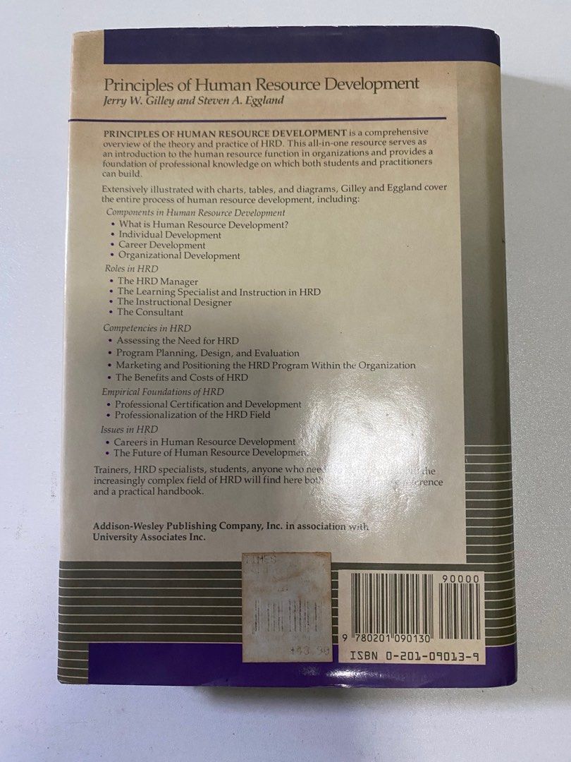 Principles of Human Resource Development, Hobbies & Toys, Books ...
