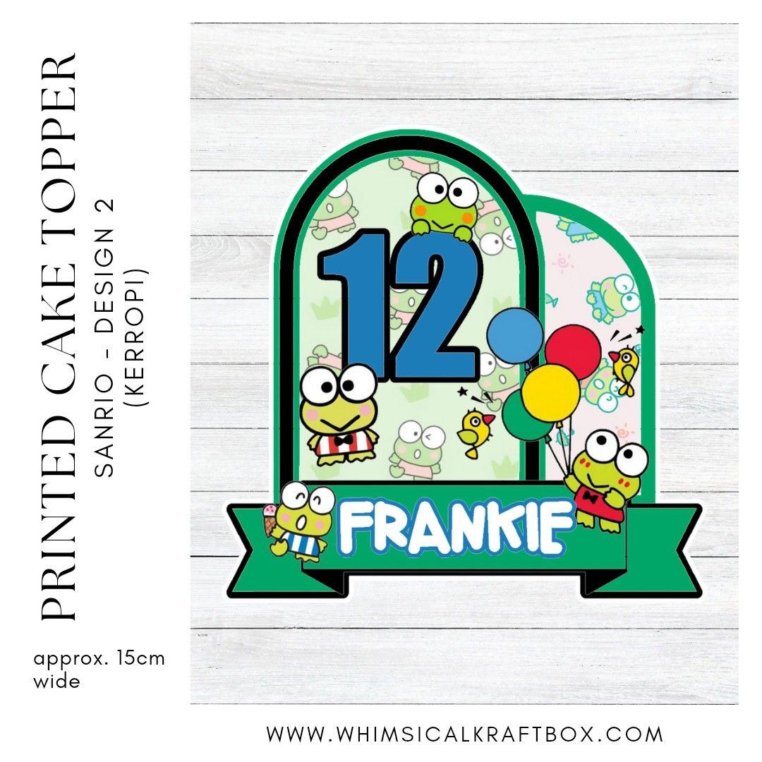 Printed Flat Cake Topper - Kerropi - Personalised name & age, Hobbies ...