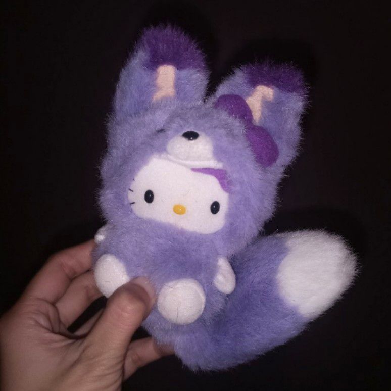 Rare Vintage 2003 Hello Kitty Hokkaido Lavender Fox Plush (Limited ...