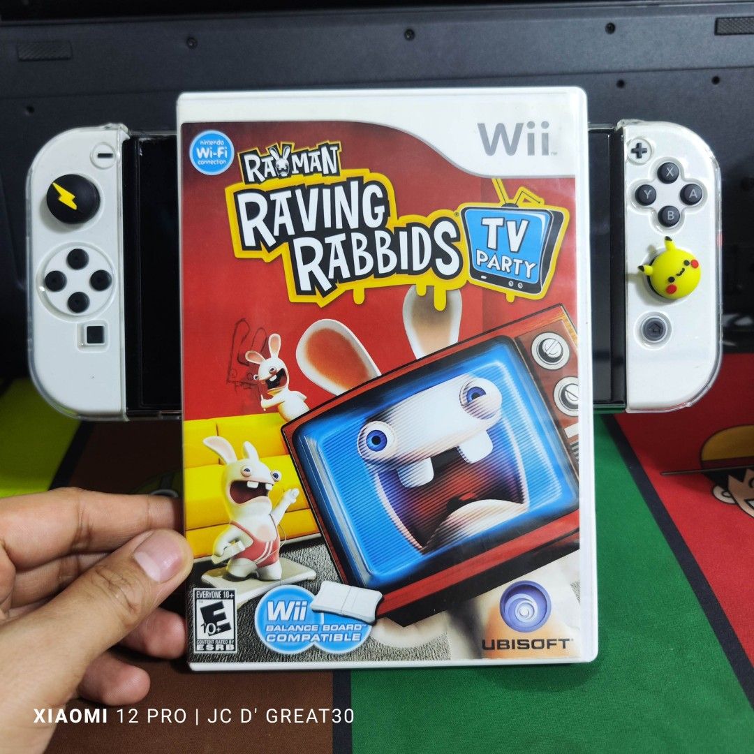 Rayman Raving Rabbids TV Party wii game on Carousell