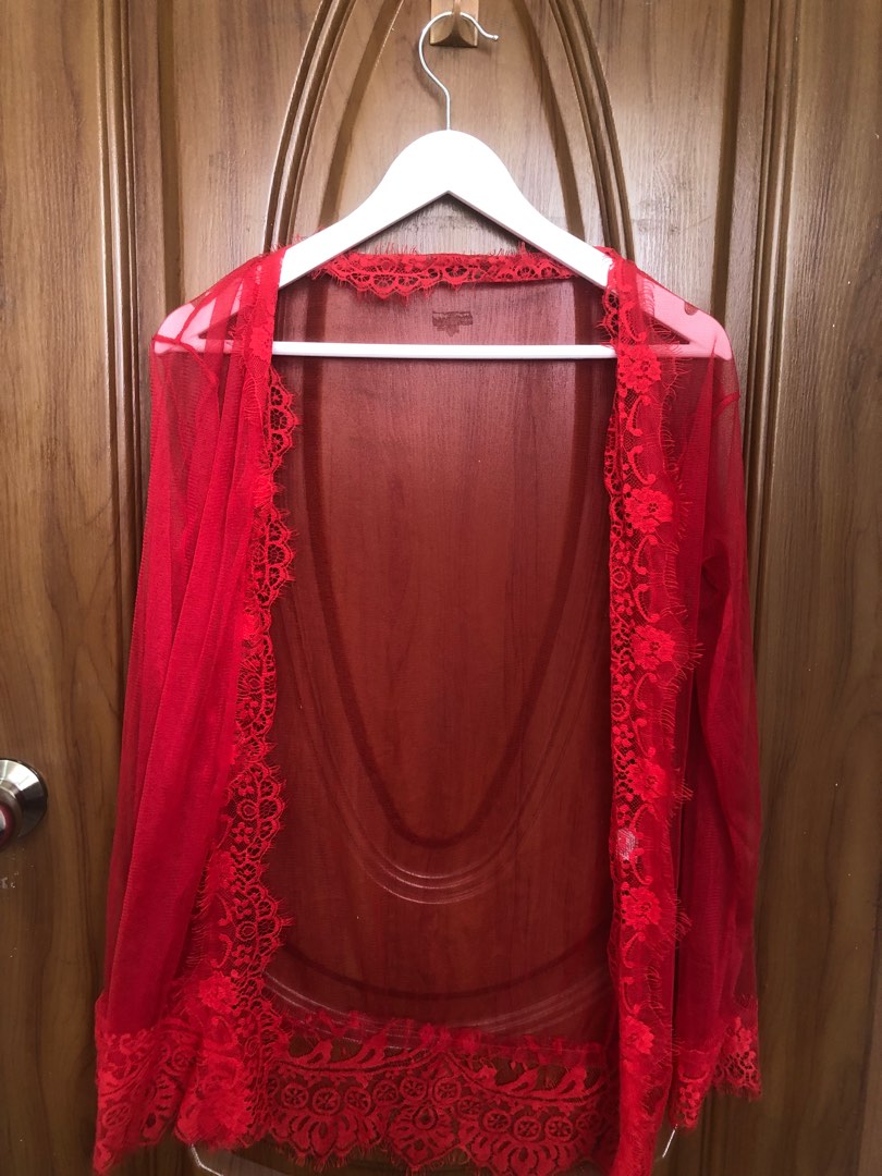 Red night robe on Carousell
