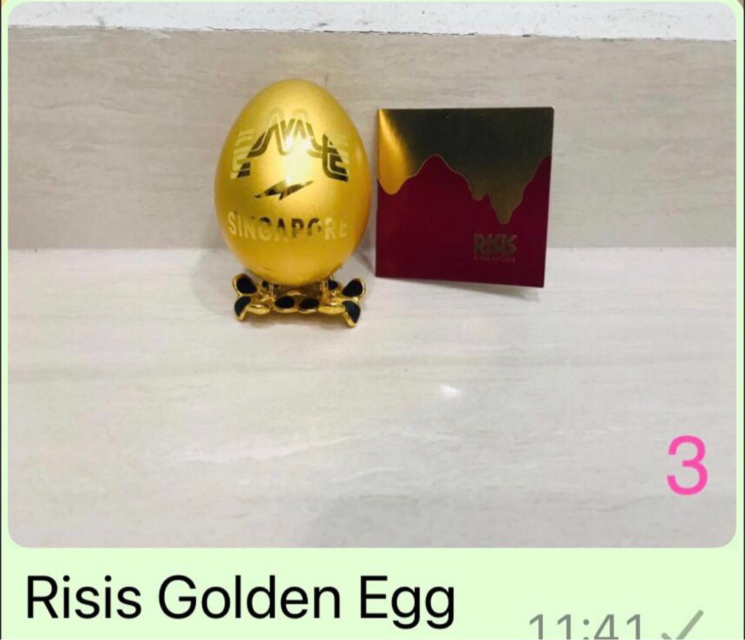 Risis Golden Egg, Hobbies & Toys, Memorabilia & Collectibles, Vintage Collectibles on Carousell