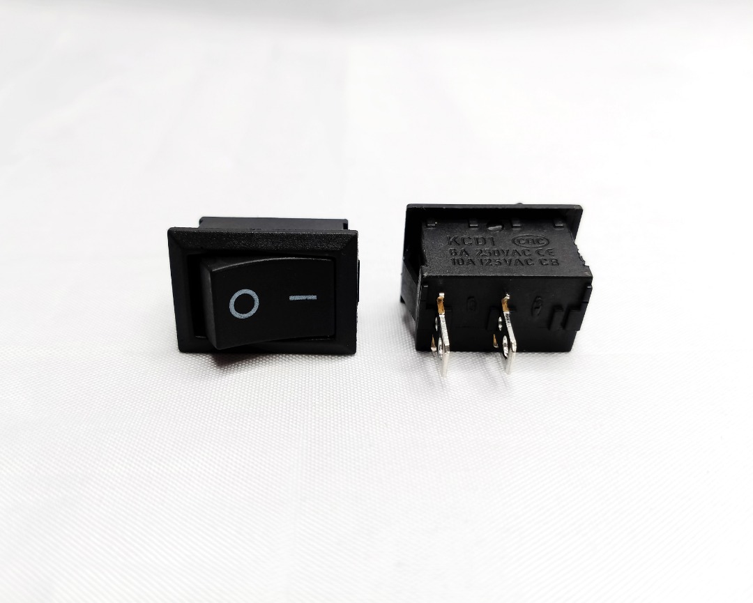 ROCKER SWITCH KCD1-101 2-PIN 15x21mm SPST ON/OFF 6A-10A 110V 250V ...
