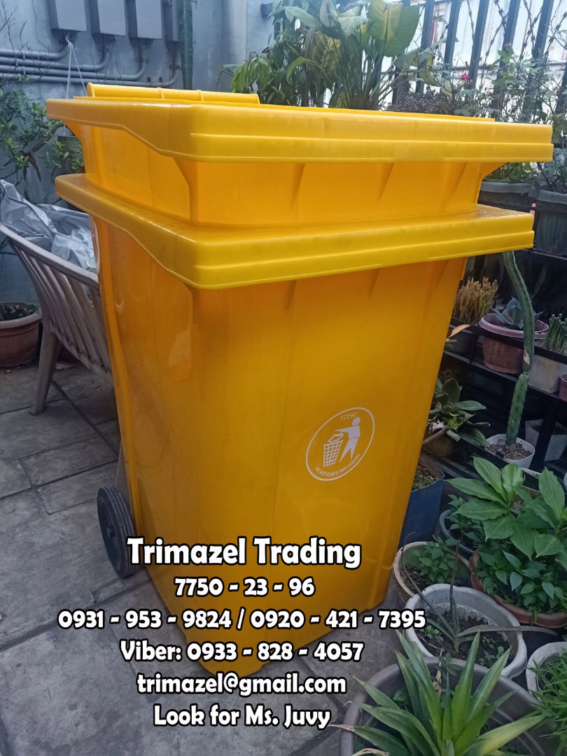 ROLLING BIN TRASH BIN 360LITER, Furniture & Home Living, Cleaning ...