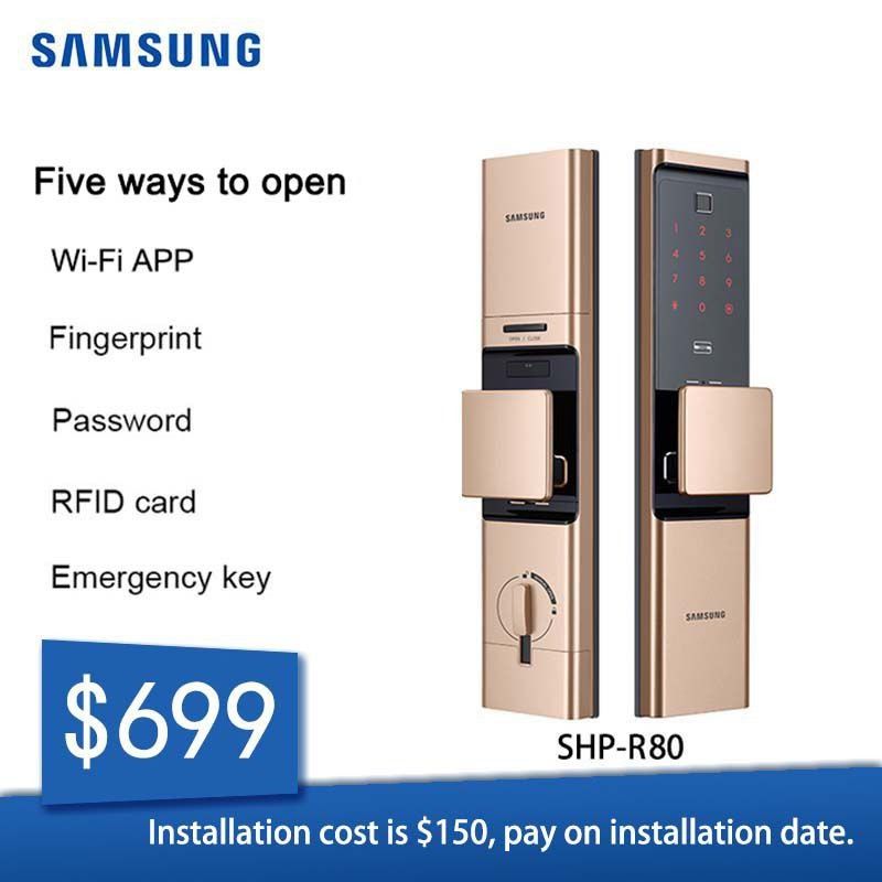 LIMITED TIME SALE!!!Samsung SHP-R80 digital door lock with IoT WI-FI(ENGLISH VERSION) Samsung's ...