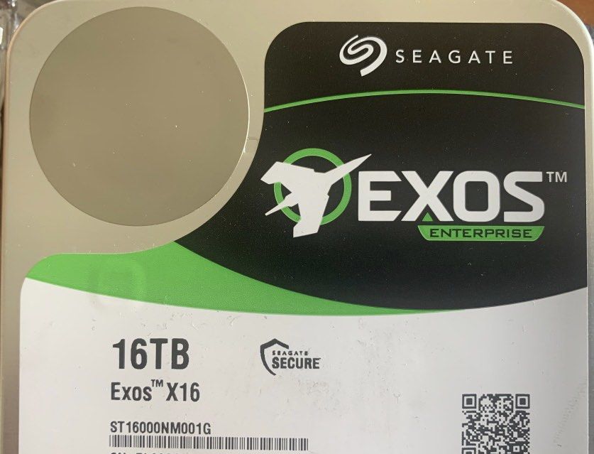 Seagate 16TB HDD Exos X16 Enterprise 7200rpm 256MB cache SATA drive ...