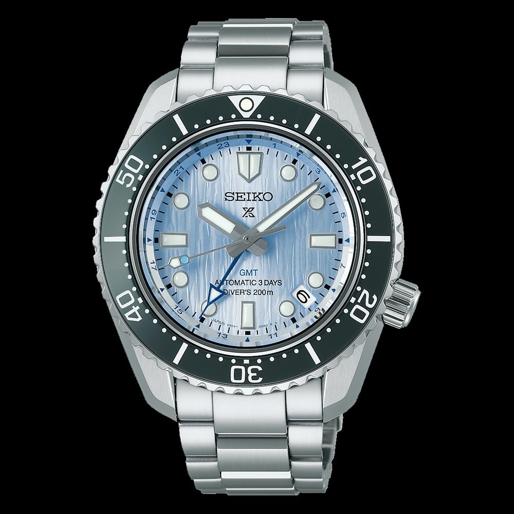 Seiko Prospex 110th Anniversary Save the Ocean Limited Edition Textured Ice Blue Dial Stainless ...