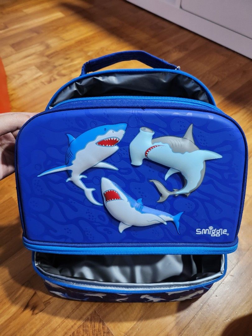 Smiggle Thermal Bag - Blue/ Shark, Babies & Kids, Going Out, Diaper ...