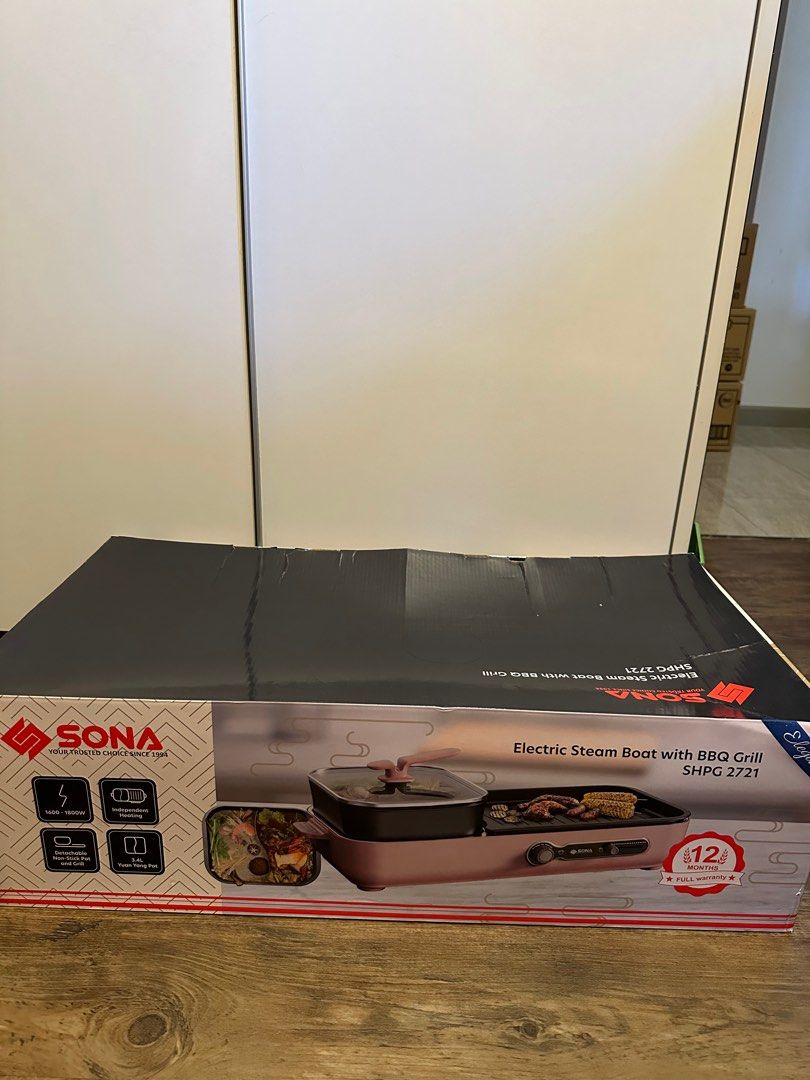SONA Electric Steam Boat with BBQ Grill, TV & Home Appliances, Kitchen ...