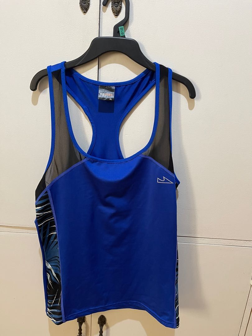SPMAX Blue Workout Top on Carousell