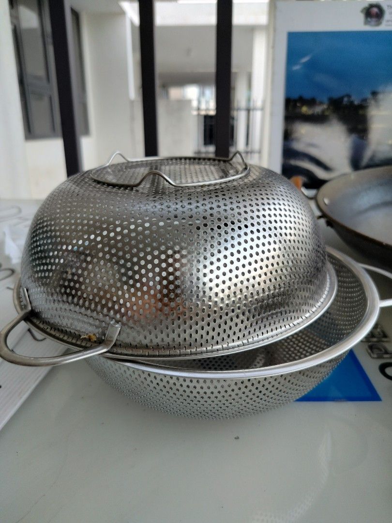Stainless steel sieve, Furniture & Home Living, Kitchenware & Tableware ...