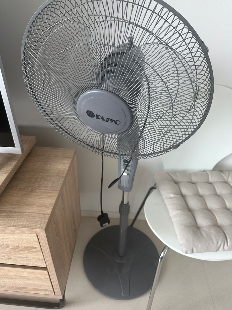 Standing Fan Taiyo grey color, Furniture & Home Living, Lighting & Fans ...