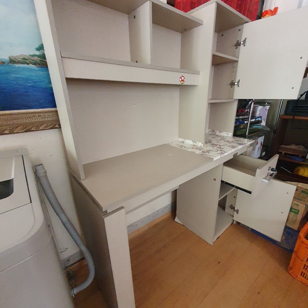 Study desk table Cabinet from Mandaue Foam drawer and 2 doors on Carousell