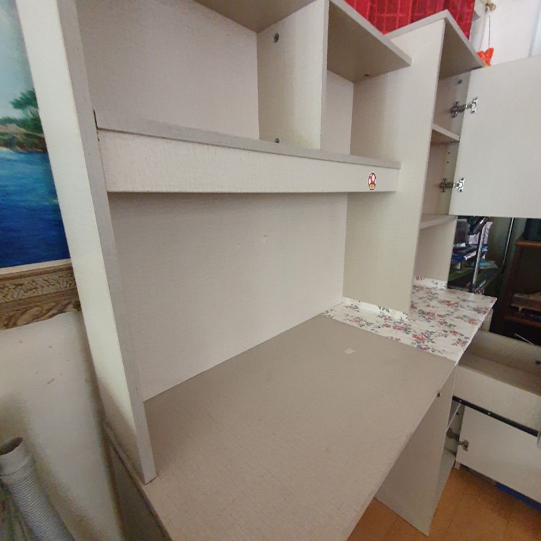 Study desk table Cabinet from Mandaue Foam drawer and 2 doors on Carousell
