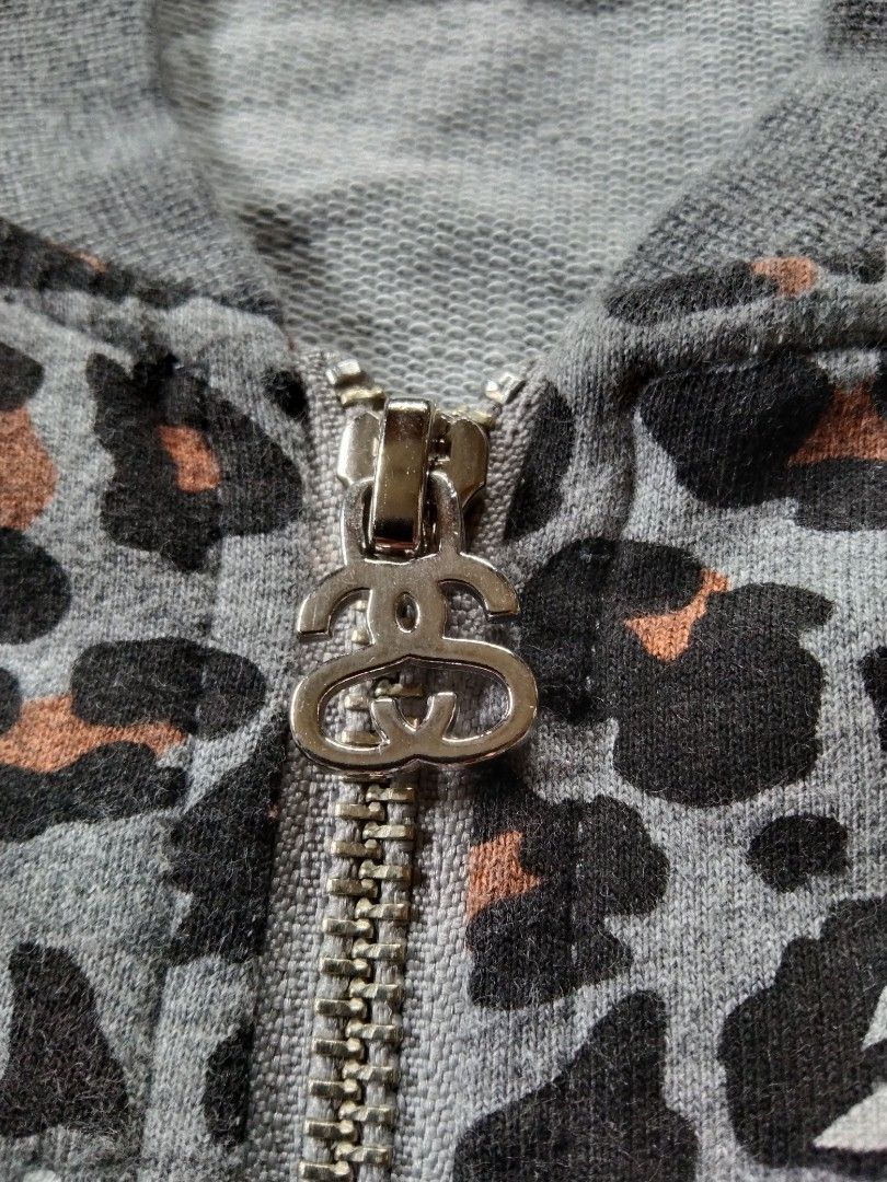 Stussy Leopard Dice and Ball Zip up Jacket on Carousell