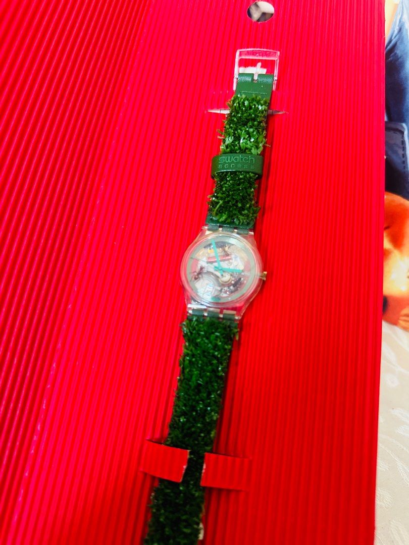 Swatch 1997 Swatch Club Garden Turf Watch SKZ103 Special Pack, Luxury ...