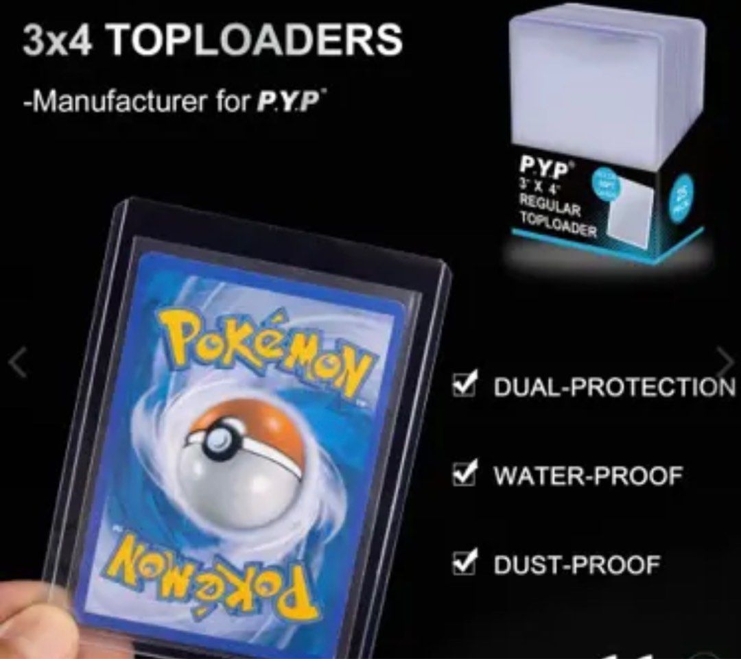 TCG Card Toploader For Pokemon OnePiece/OP, Hobbies & Toys, Stationery ...