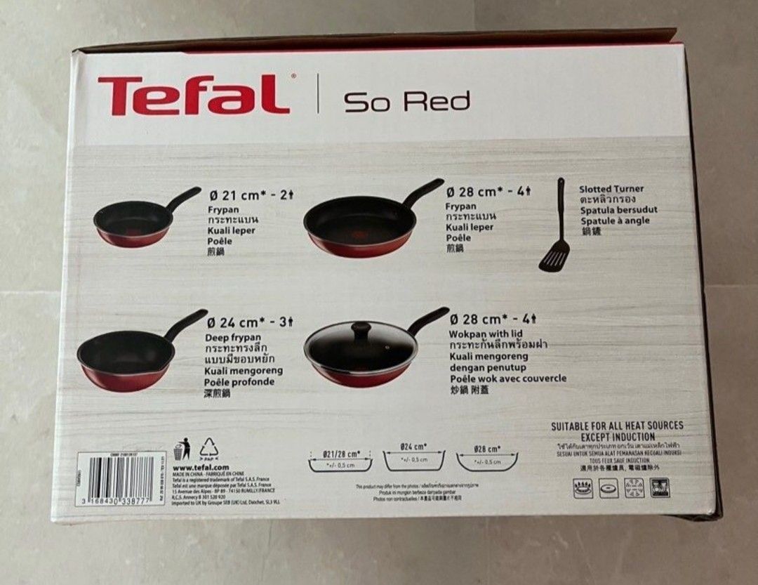 Tefal SO RED 6 piece cookware set BNIB, Furniture & Home Living ...