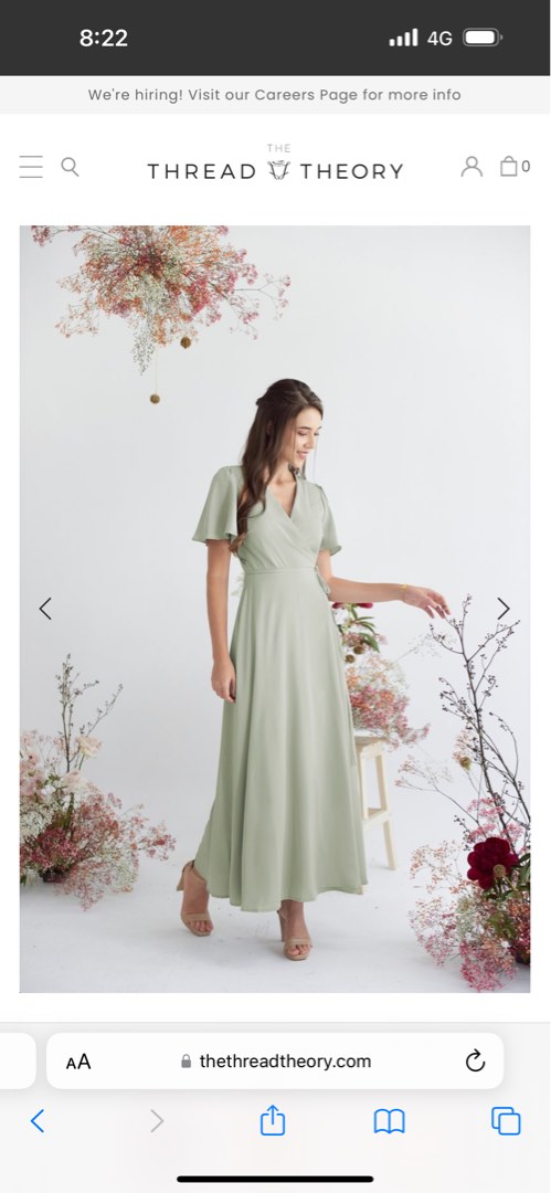 Thread Theory romance in a wrap dress (pistachio), Women's Fashion, Dresses & Sets, Dresses on ...