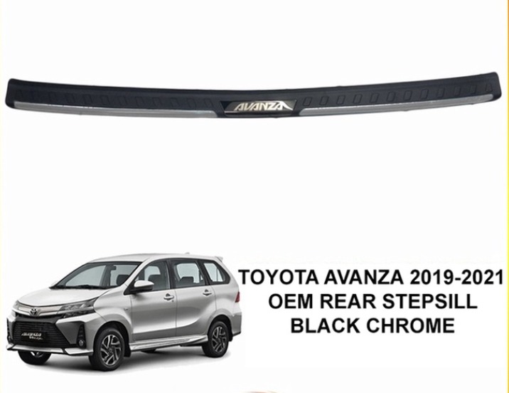 Toyota Avanza 2019 to 2021 OEM Rear Stepsill Black Chrome 2020 Step ...