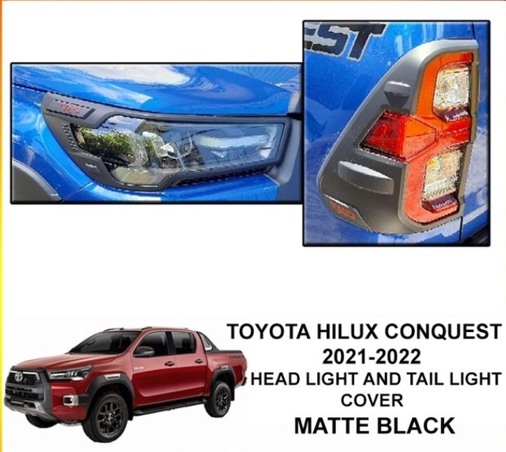 Toyota Hilux Conquest / GR-S 2021 to 2023 Headlight and Taillight matte ...
