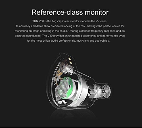 TRN V80 HiFi Earphone 2 Dynamic & 2 Balanced Armature Driver Stereo ...