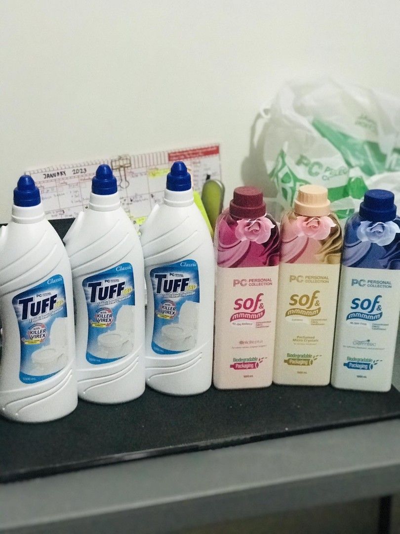 Tuff toilet bowl cleaner and sof fabcon on Carousell